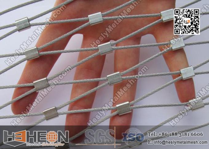 AISI 316L Ferrule Stainless Steel Wire Cable Mesh | Flexible Wire Rope Mesh