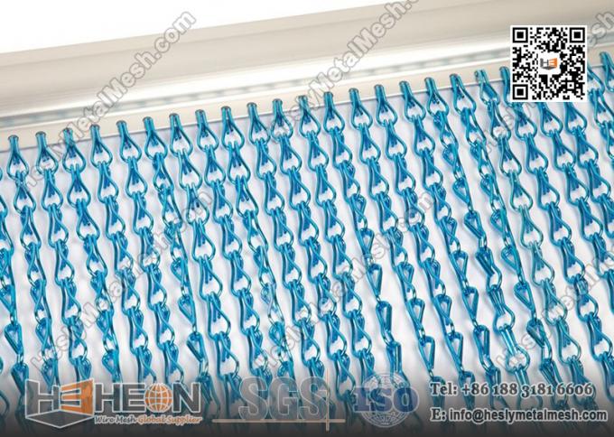 Decorative Aluminum Fly Screen Chain Curtain with accorted color