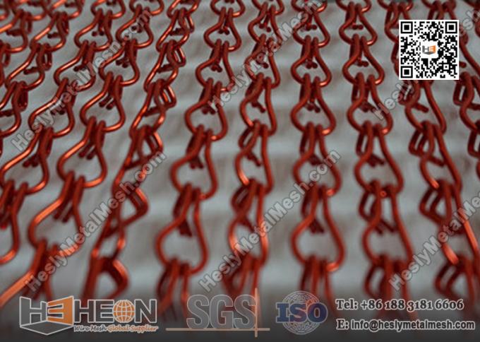 Decorative Aluminum Fly Screen Chain Curtain with accorted color