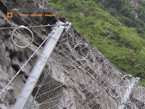 HESLY Rockfall Protection Drape | Steel Ring Net | Active Slope ...