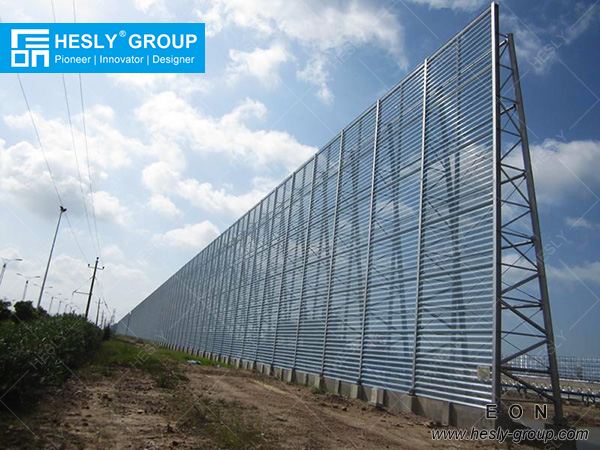 Corrugated Steel Windbreak Fence Panels for Coal Yard Dust Control, 35% ...