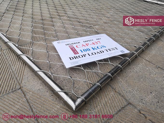 CAP437, 125kg drop load test Helideck Safety Net Fence | Stainless ...