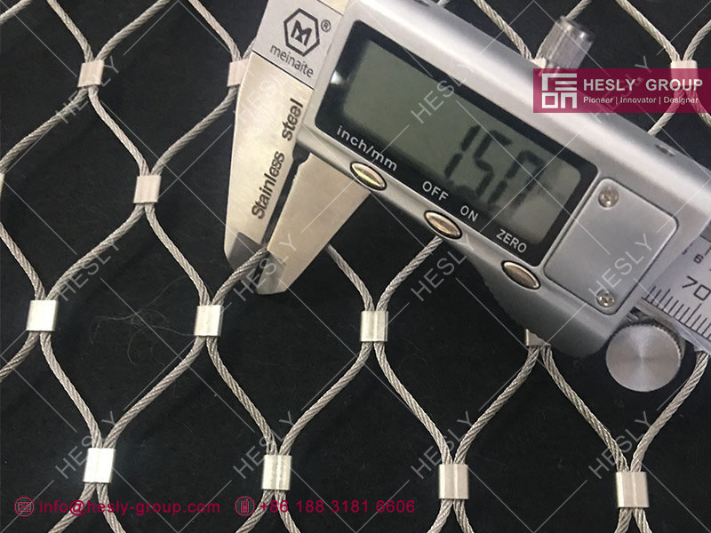 Stainless Steel Cable Mesh Netting, AISI316 1.5mm, 30X30mm diamond hole ...