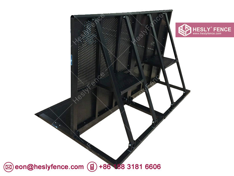 Black Color Aluminium Stage Barrier | Powder Coated Concert Barrier ...