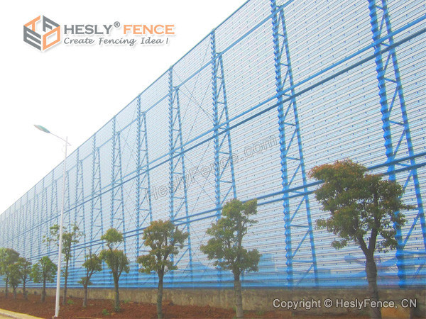 9m high Wind Barrier Fence for Wind & Dust Control, Blue Color, China ...
