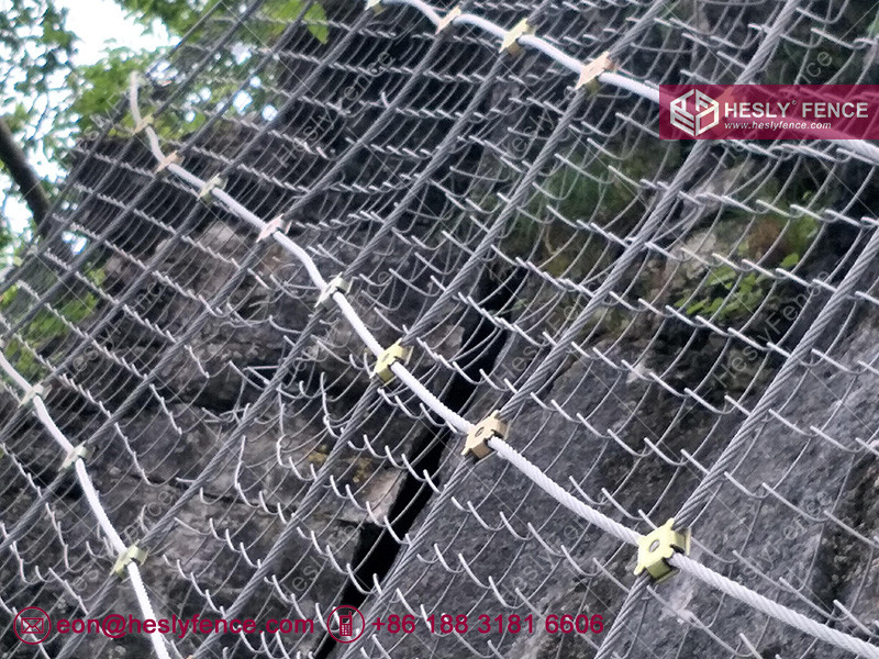 SNS Active Rockfall Netting System | Steel Cable Mesh 30X30cm | 4.5X4 ...