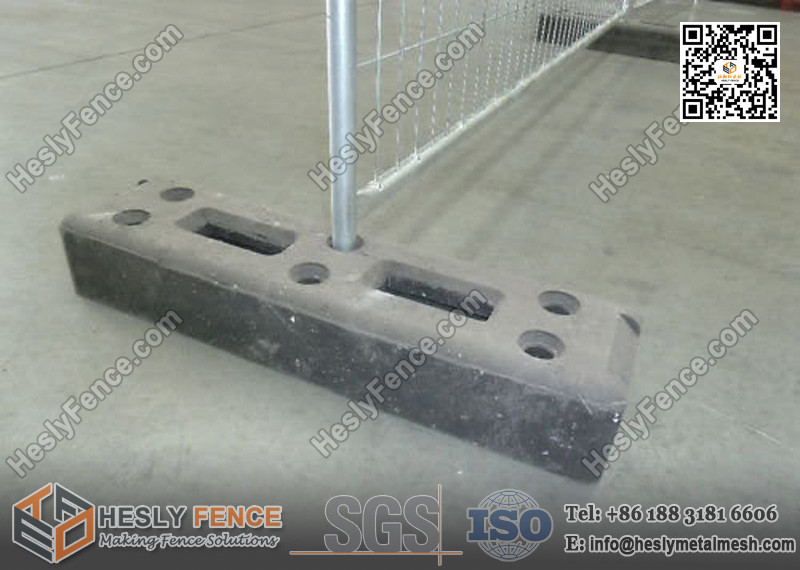 2.1m height China Temporary Fencing with Recycled Rubber Block Feet