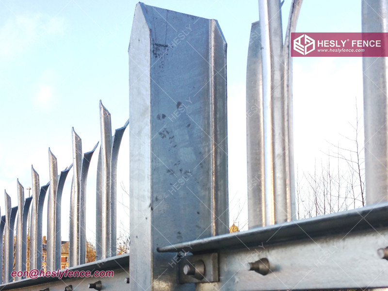 2.4m high "W" pale galvanised Steel Palisade Fence | China steel fence ...